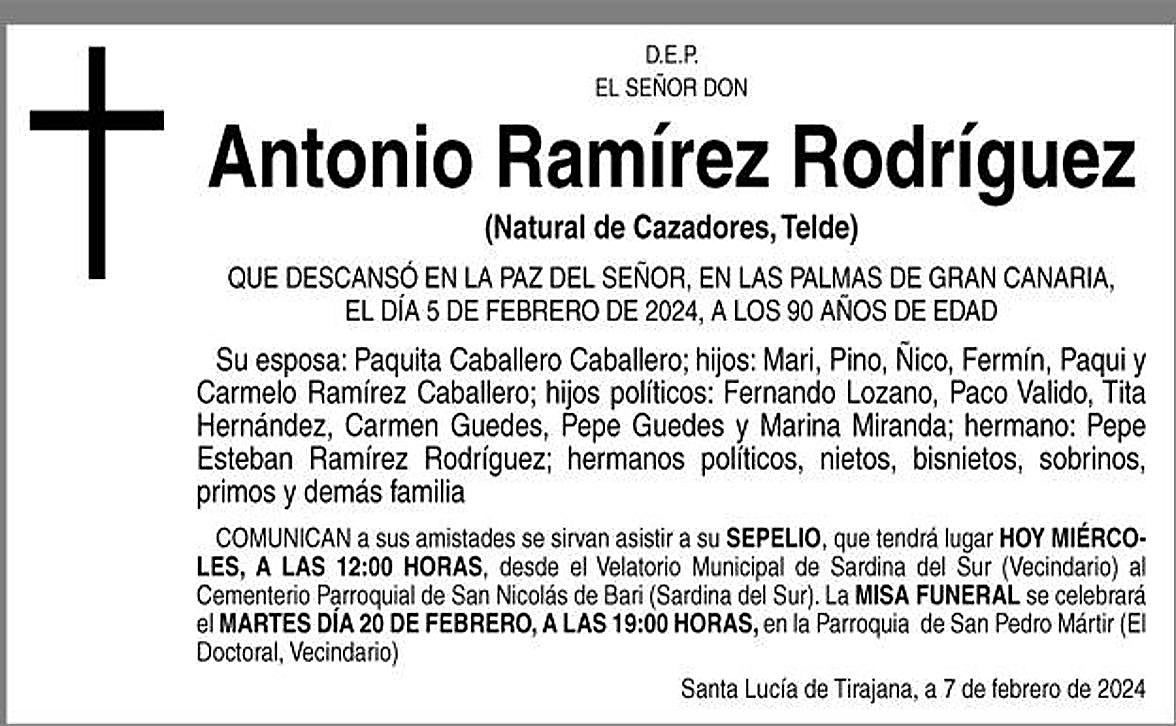 Antonio Ramírez Rodríguez | Canarias7